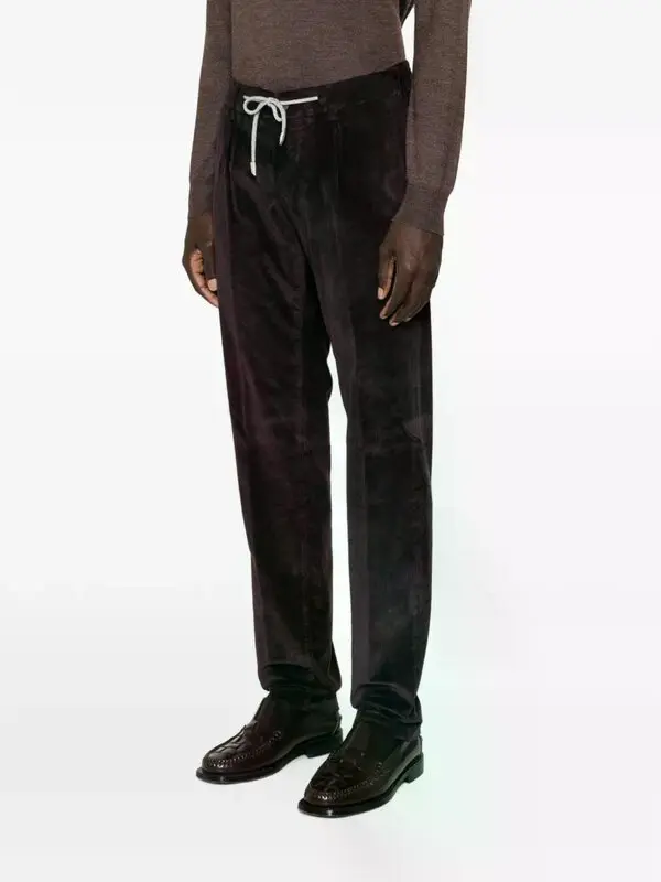 Eleventy Corduroy Drawstring Trousers - Purple