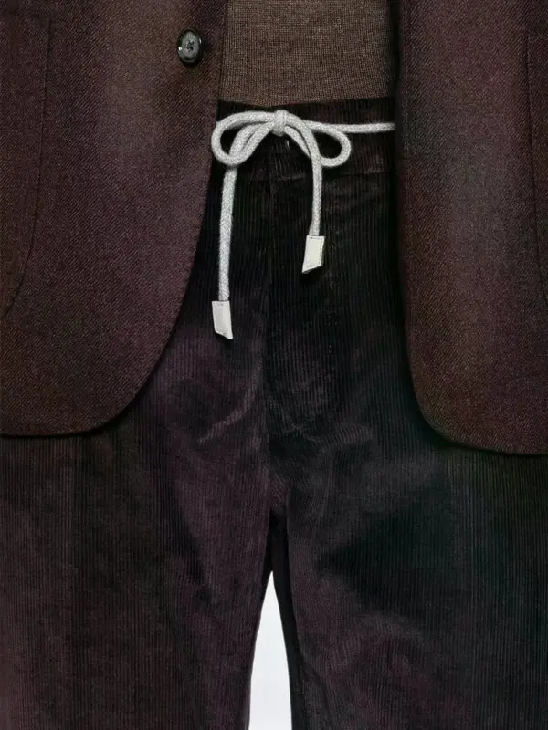 Eleventy Corduroy Drawstring Trousers - Purple