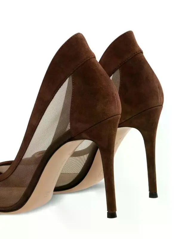 GIANVITO ROSSI Suede Mesh Pumps