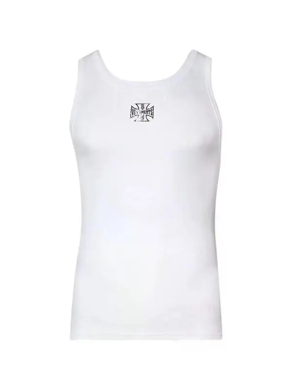 Vetements Biker Cross Logo-print Tank Top