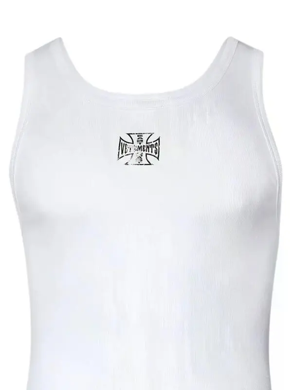 Vetements Biker Cross Logo-print Tank Top