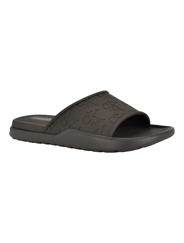 Calvin Klein Embossed Monogram Slides