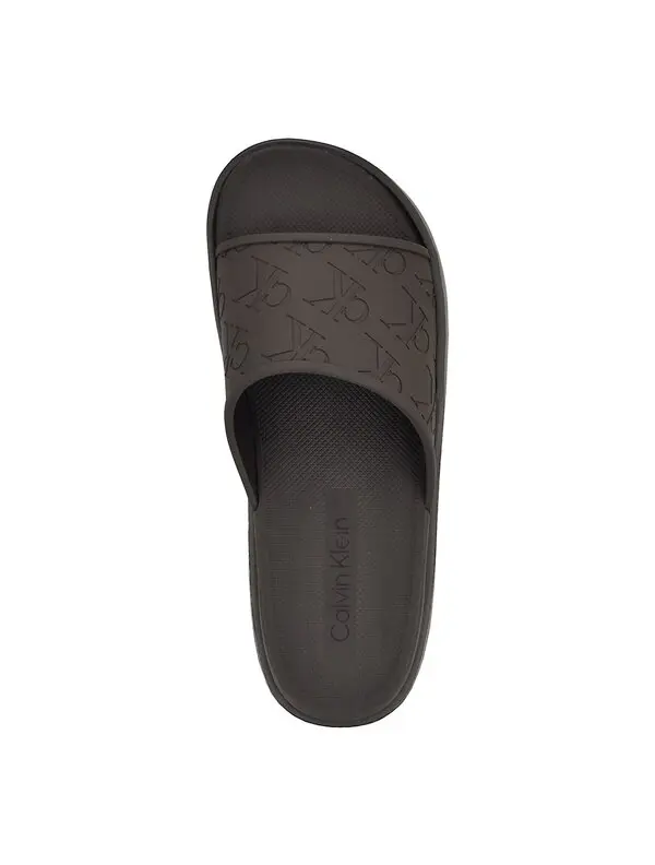 Calvin Klein Embossed Monogram Slides
