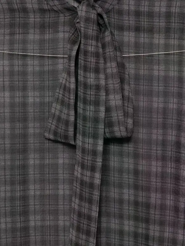 7 For All Mankind Pussy-bow Check Shirt