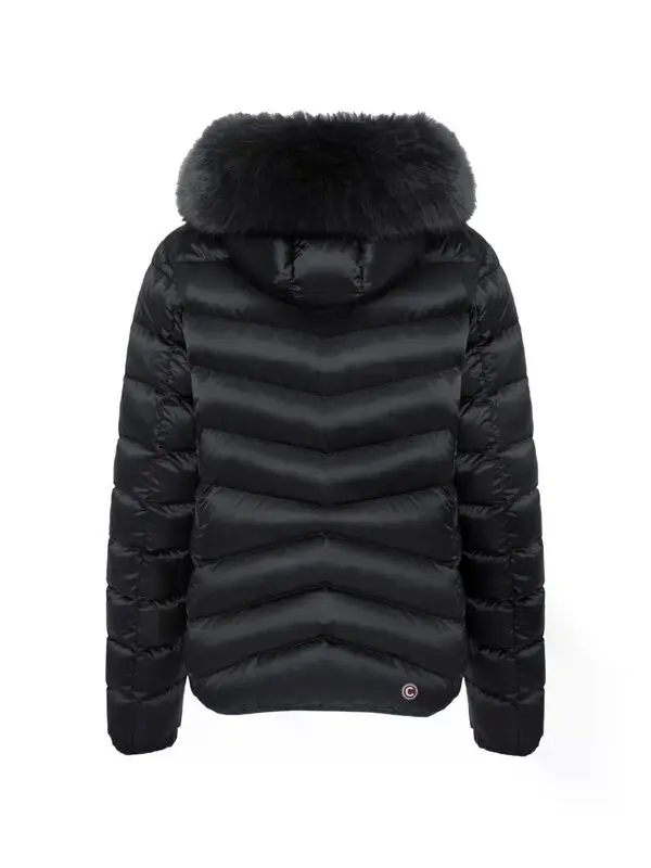 COLMAR Quilted Jacket With Faux-fur Trim - Black