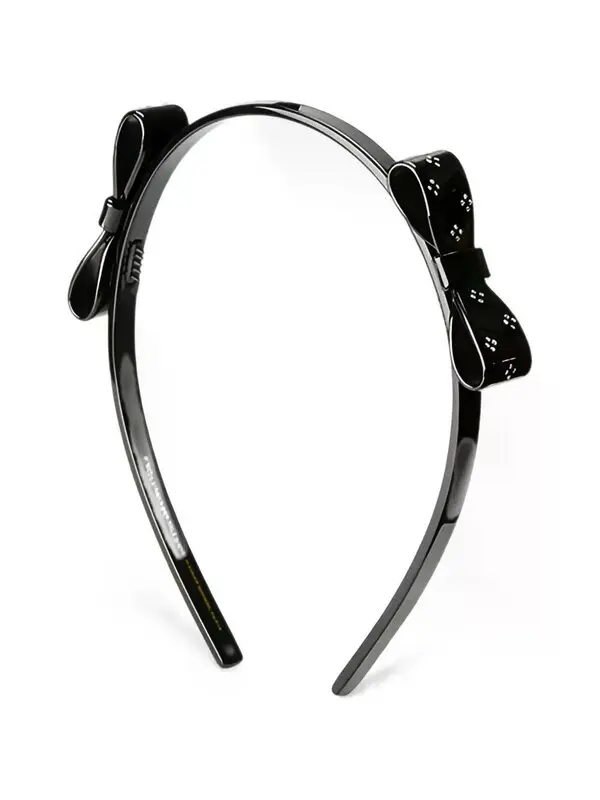 MAISON MICHEL Kristen Crystal-embellished Bow Headband