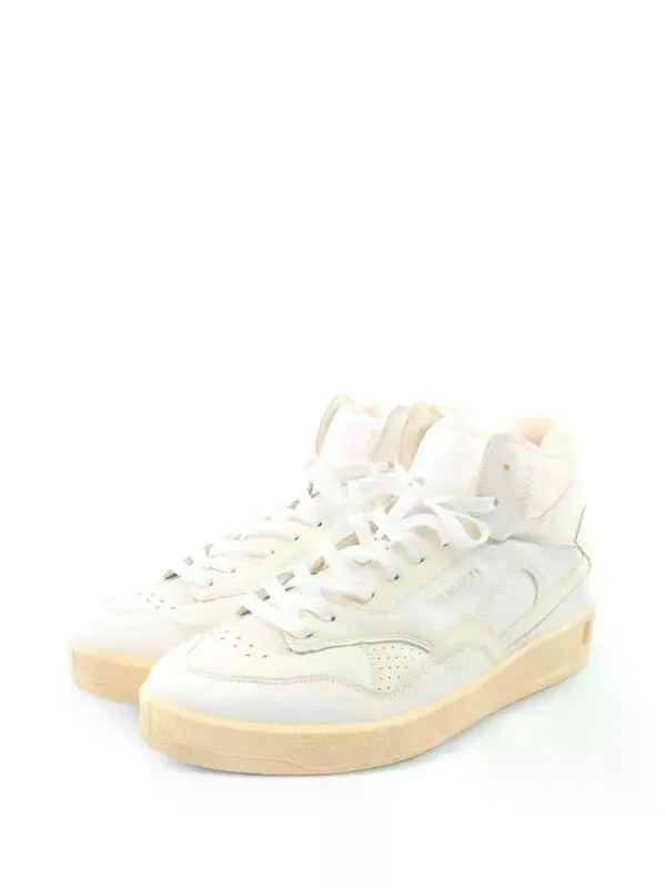 JIL SANDER 2010s Panelled High-top Sneakers - White