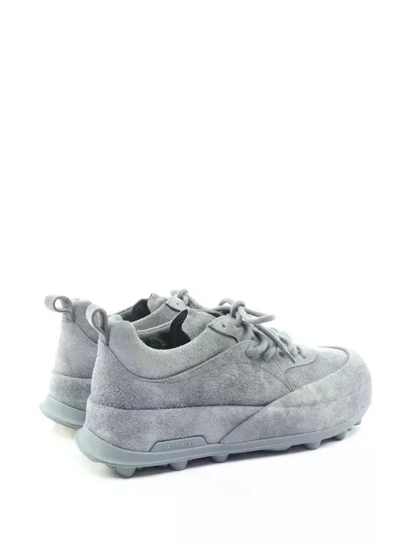 JIL SANDER Round Toe Lace-up Sneakers - Grey