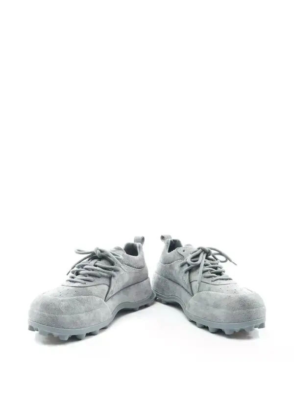 JIL SANDER Round Toe Lace-up Sneakers - Grey