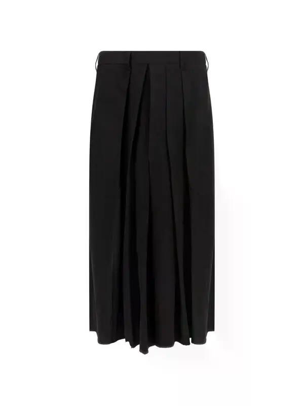 Yohji Yamamoto Hakama Pleated Wool Trousers