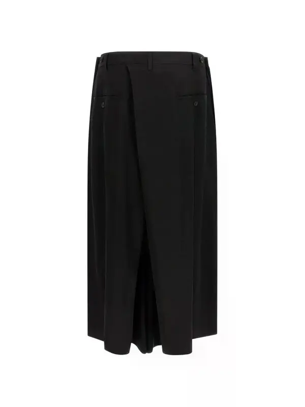 Yohji Yamamoto Hakama Pleated Wool Trousers