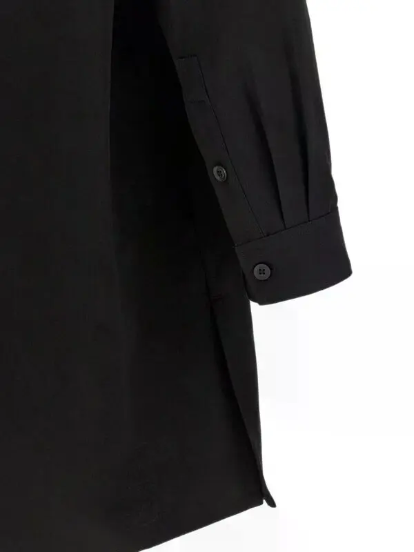 Yohji Yamamoto Frog-fastening Long-line Shirt