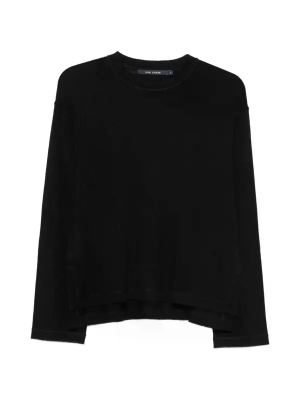 Sofie D'hoore Long Sleeve Knit With Contrast Stitching