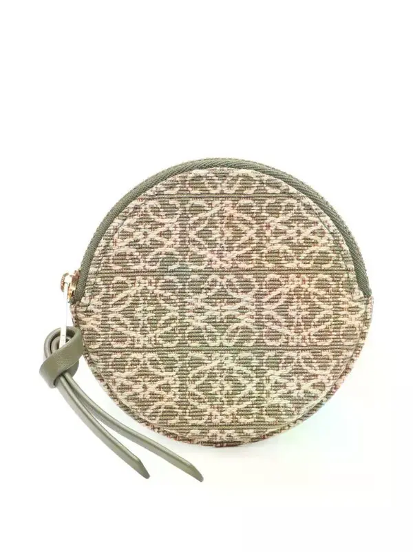 Loewe 2010s Repeat Anagram Coin Purse - Green