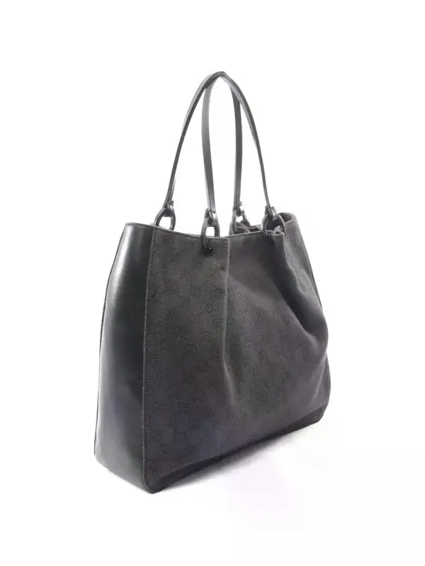 Gucci Gg Pattern Tote Bag - Black