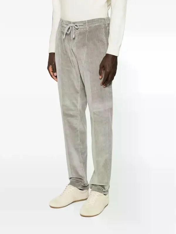 Eleventy Corduroy Drawstring Trousers - Grey