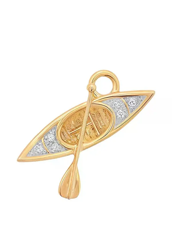 Sara Weinstock 18k Yellow Diamond Canoe Charm