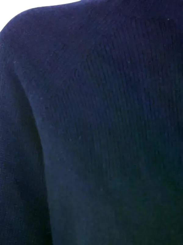 DRUMOHR Wool Roll Neck Raglan Sleeve Sweater - Blue