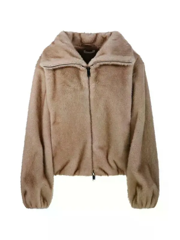P.a.r.o.s.h Faux Fur Zip-up Jacket