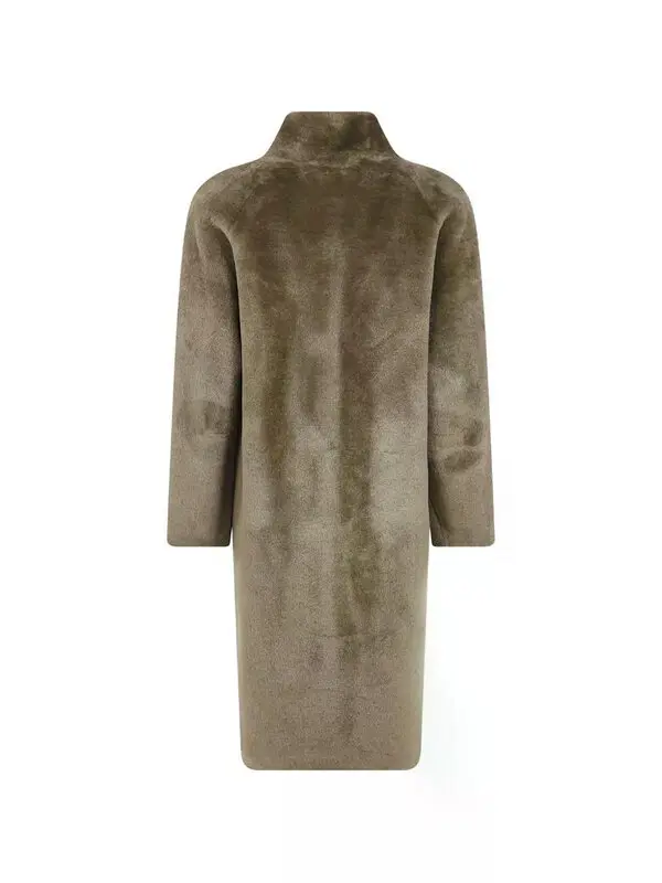 BETTA CORRADI Faux-fur Single-breasted Coat