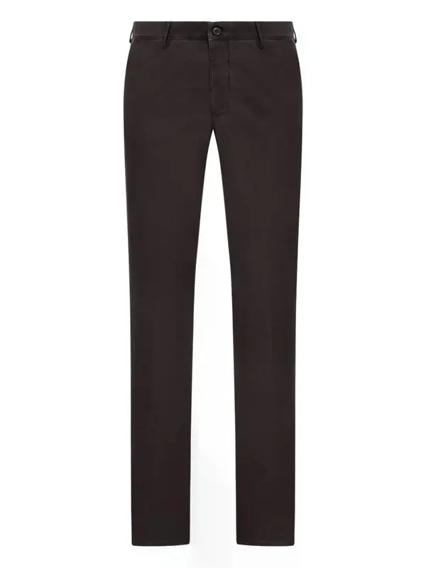 Incotex Cotton Trousers With Button Fastening And Back Pockets