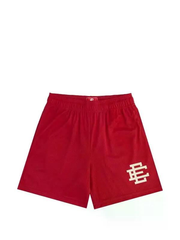 ERIC EMANUEL Logo Print Mesh Shorts - Red