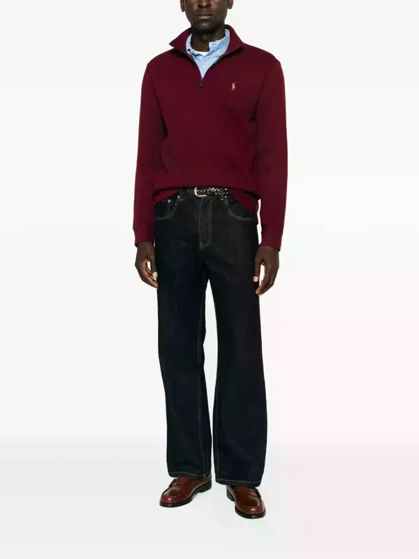 Polo Ralph Lauren Quarter-zip Embroidered-logo Sweater