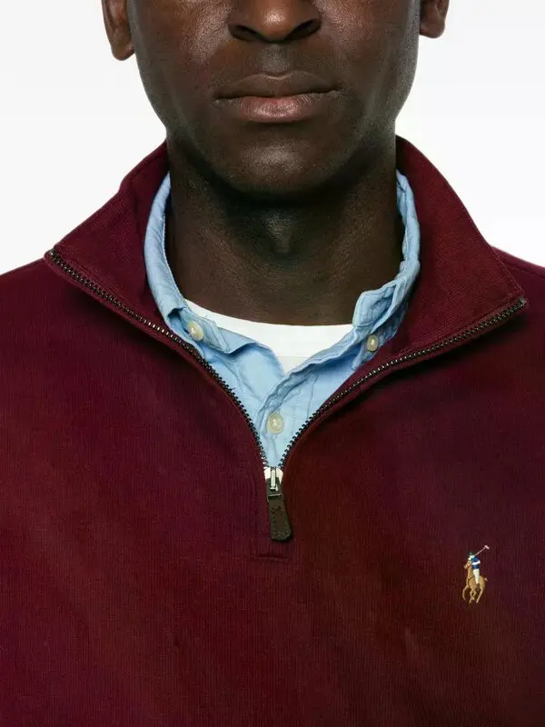 Polo Ralph Lauren Quarter-zip Embroidered-logo Sweater