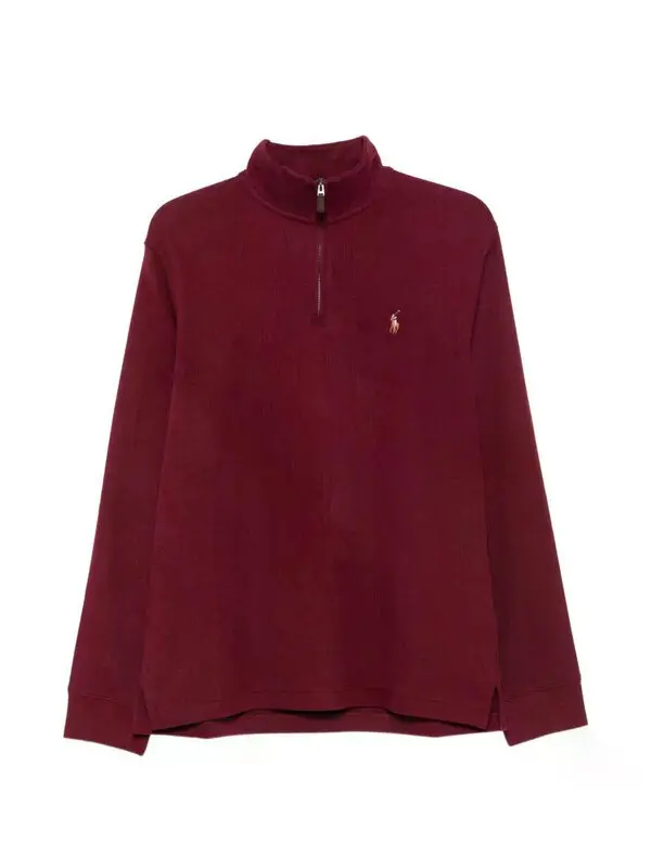 Polo Ralph Lauren Quarter-zip Embroidered Logo Sweater - Red
