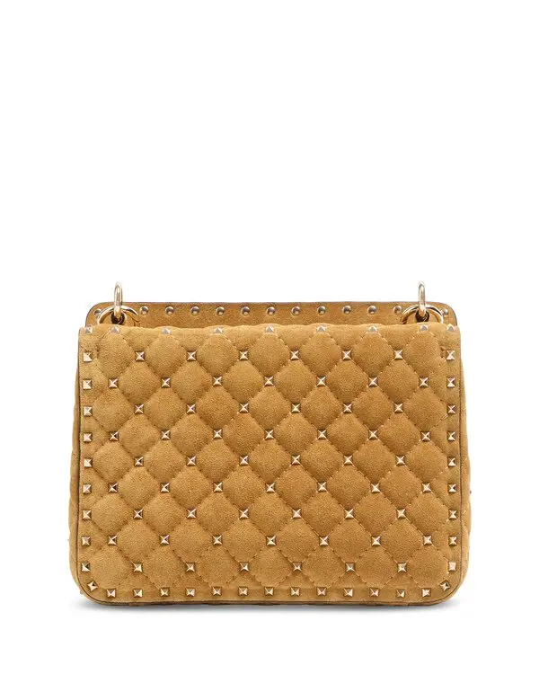 Valentino Garavani Medium Quilted Suede Shoulder Bag With Studs