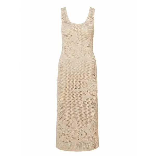 PAR Y ESCALA Solera Crochet Maxi Dress - White