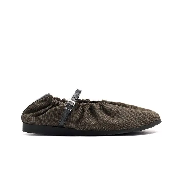 NAGUISA Leonora Mary Jane Shoes With Tartan And Buckle Detail