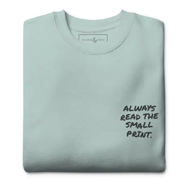 ANCHOR & CREW Organic Cotton Sweatshirt With Printed Text Detail - Blue