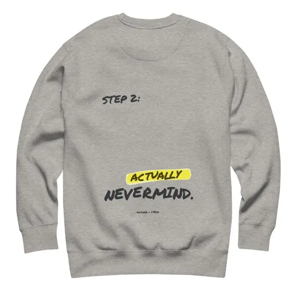 ANCHOR & CREW Actually Nevermind Annotations" Organic Cotton Sweatshirt - Grey