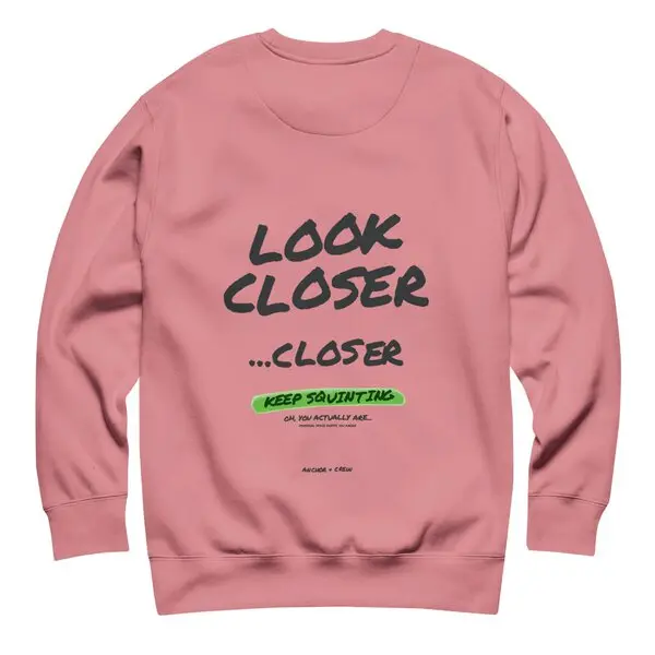 ANCHOR & CREW Small Print Annotations" Organic Cotton Sweatshirt - Pink