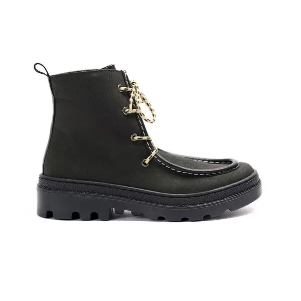 NAGUISA Lucila Olive Wax Ankle Boot