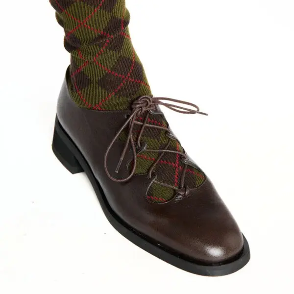NAGUISA Matea Dark Lace-up Shoes
