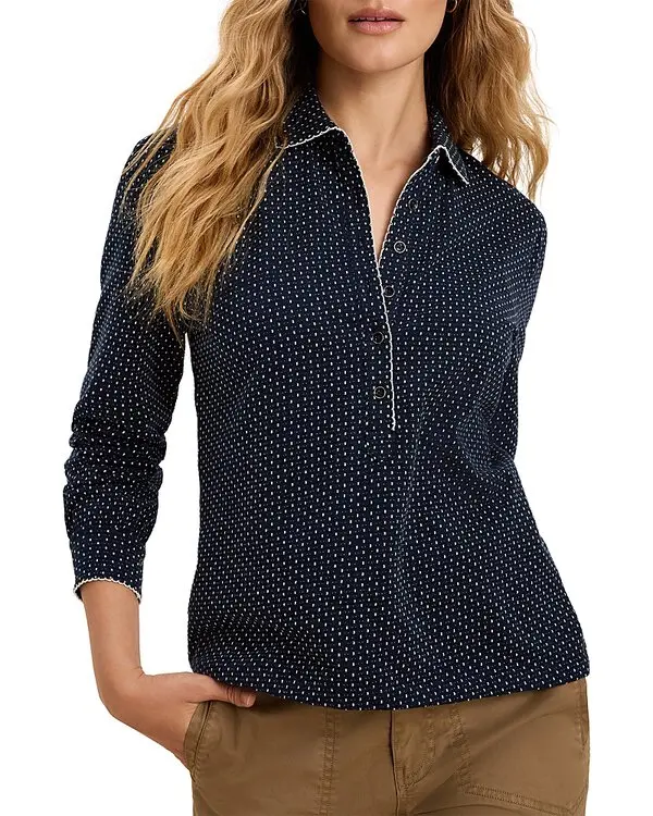 NIC+ZOE Derby Dot Polo Top