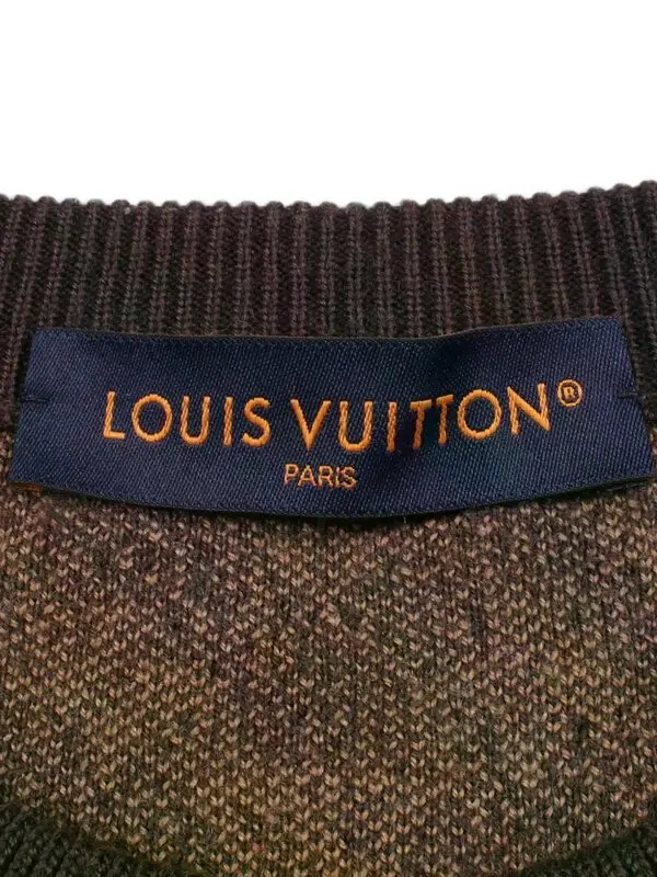 LOUIS VUITTON Monogram Embroidered Wool Sweater