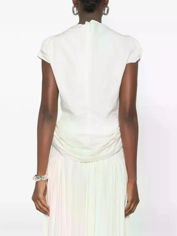 Magda Butrym Draped Cap-sleeve Blouse