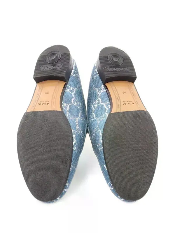 Gucci 2010s Gg Supreme Canvas Horsebit Loafers - Blue