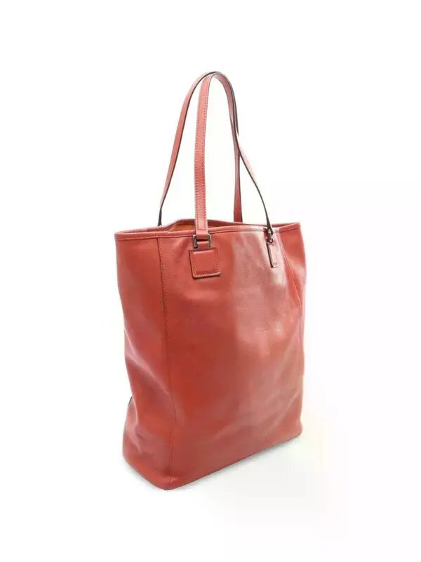 Loewe 2010s Anagram Leather Tote Bag - Red