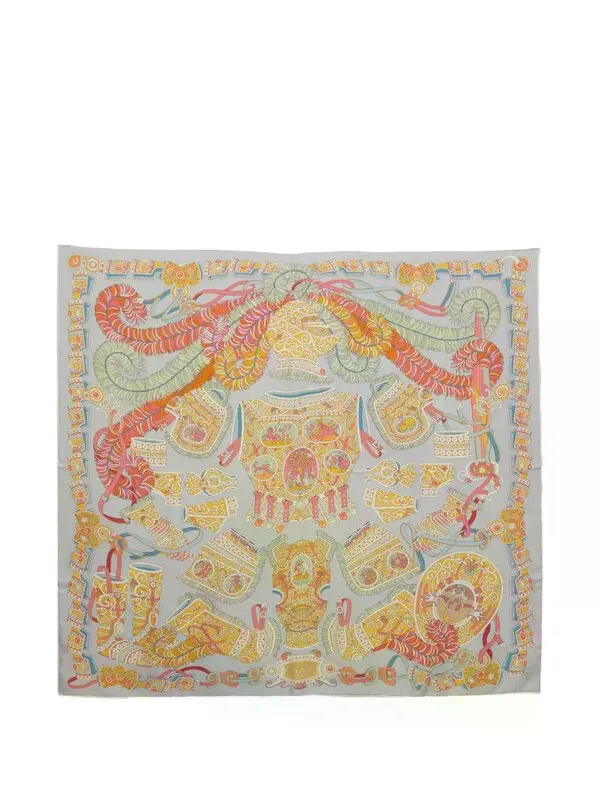 Hermès Sous L'egide De Mars Carré Scarf - Grey