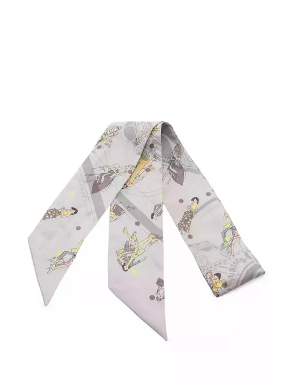 Hermès Ex-libris Les Parisiennes Silk Scarf - Grey