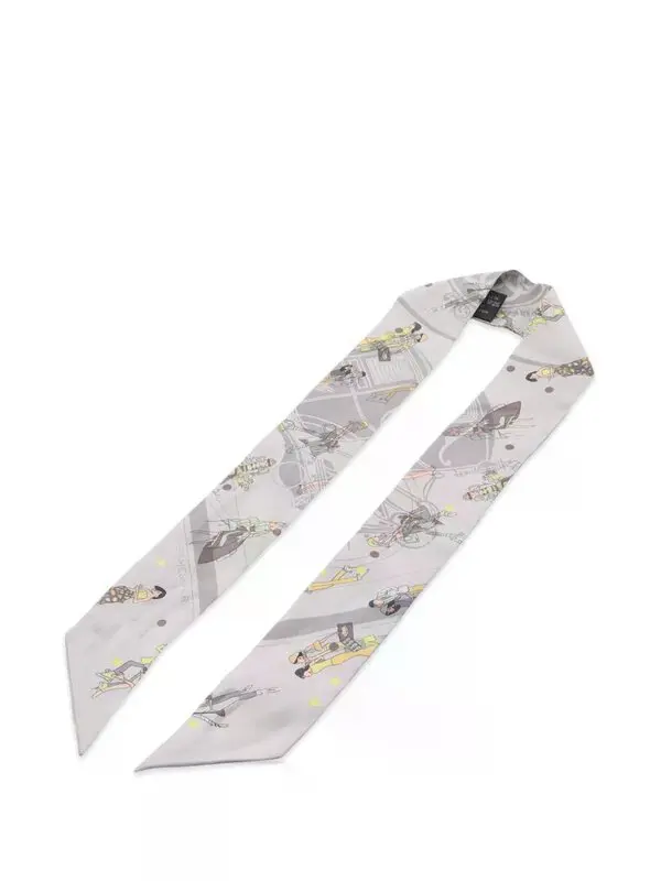 Hermès Ex-libris Les Parisiennes Silk Scarf - Grey