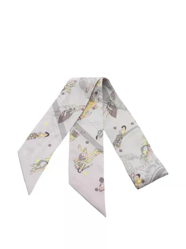 Hermès Ex-libris Les Parisiennes Silk Scarf - Grey