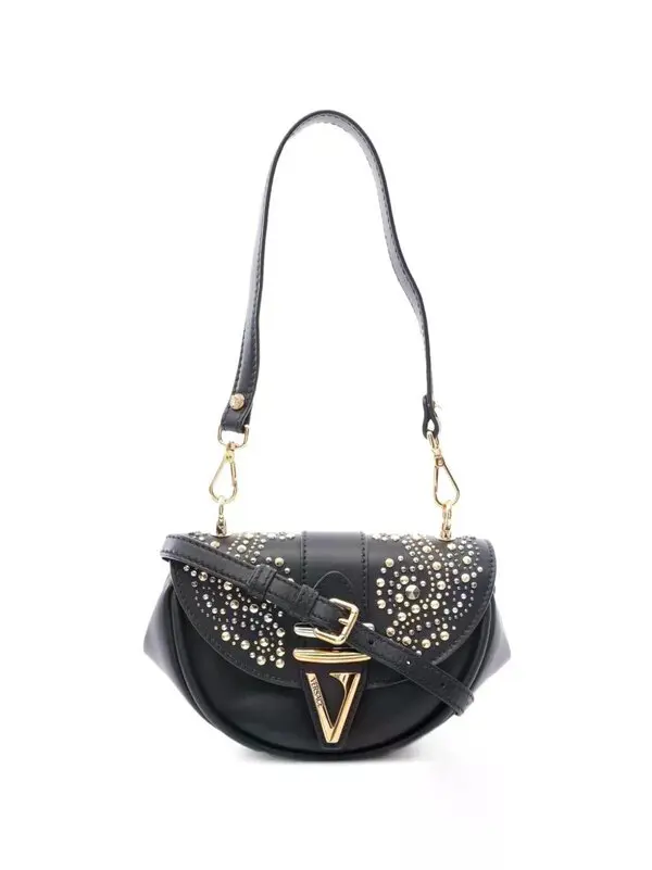 Versace Virtus Studded Shoulder Bag - Black