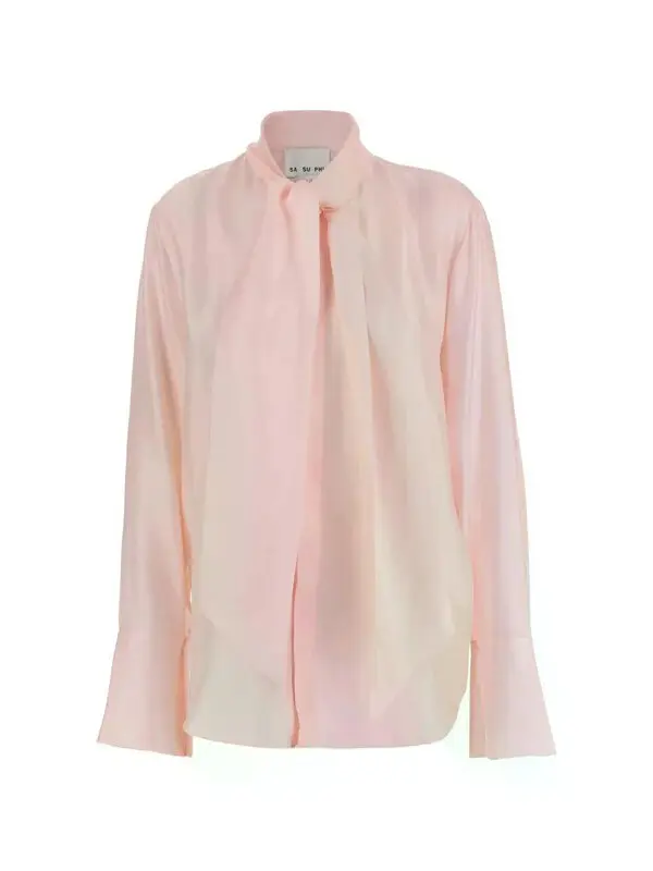 SA SU PHI Silk Pussy-bow Shirt
