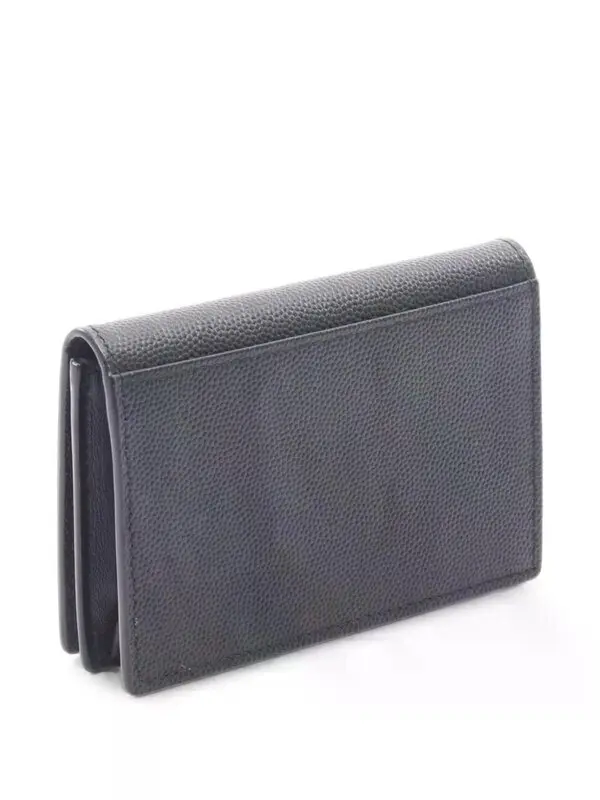 Saint Laurent 2010s Grain-effect Leather Card Case - Black