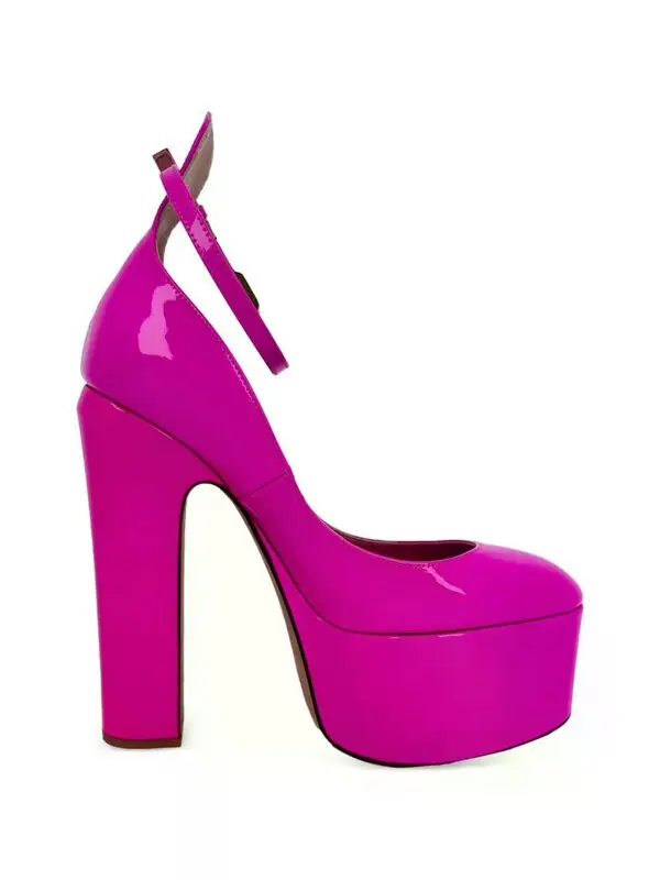 Valentino Garavani Patent Leather Platform Pumps - Pink